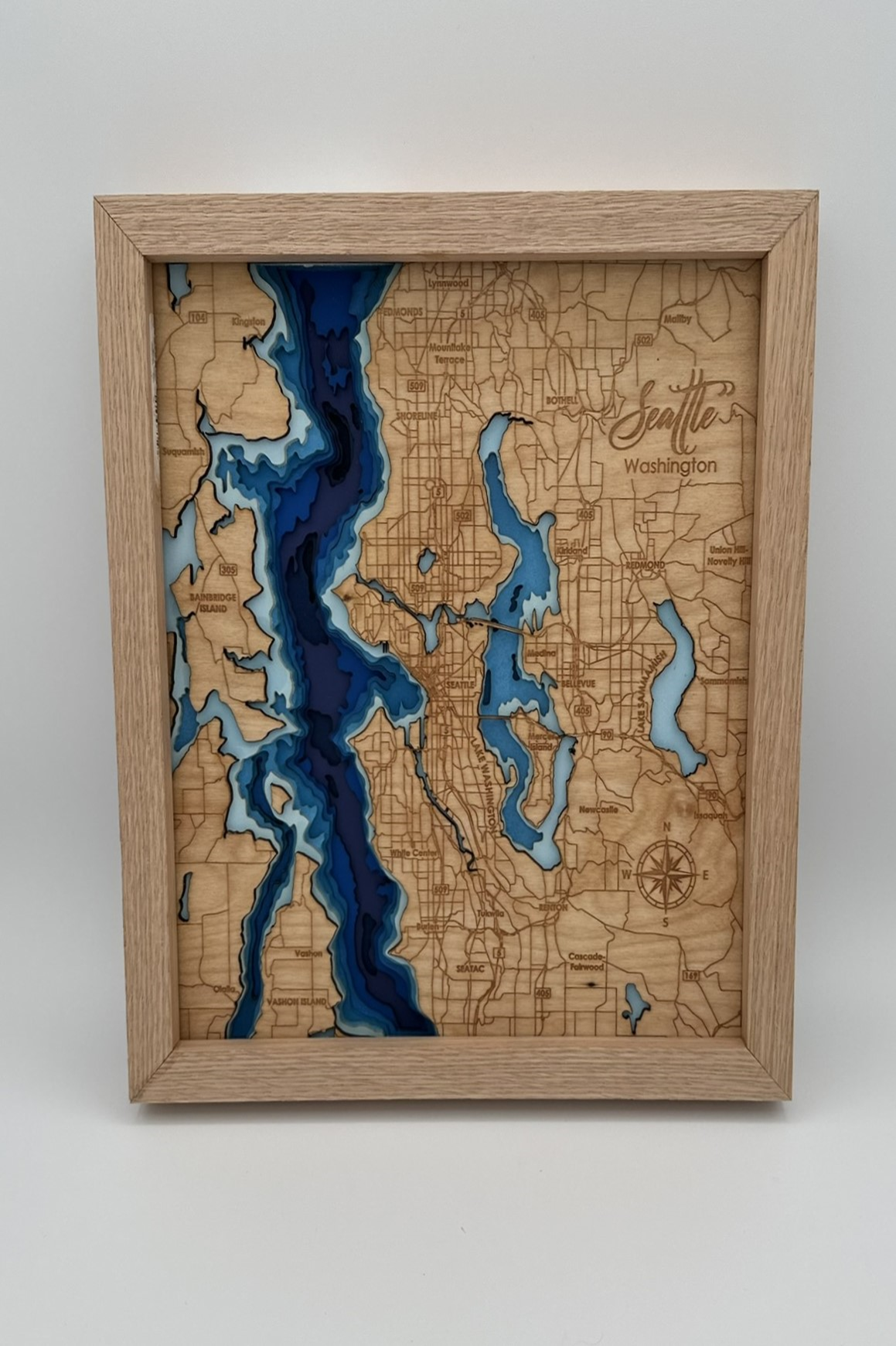 Seattle Layered Bathymetric Map – Codex Crafts